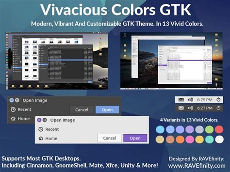 Vivacious Colors Gtk Theme Suite Available In Light And Dark