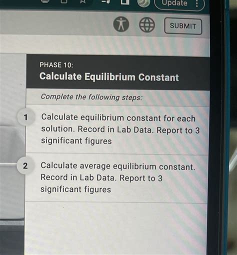 Complete The Following Steps 1 Calculate Equilibrium