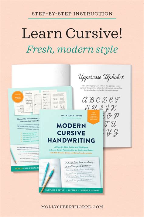 New Book Modern Cursive Handwriting Molly Suber Thorpe