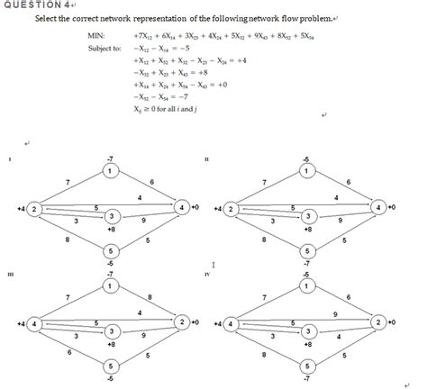 solved question 4 select the correct network representation