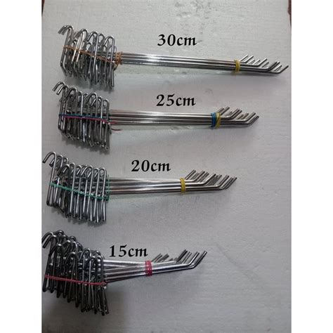 Hooks Chrome Plated Metal Screen Hooks 10pcs Shopee Philippines