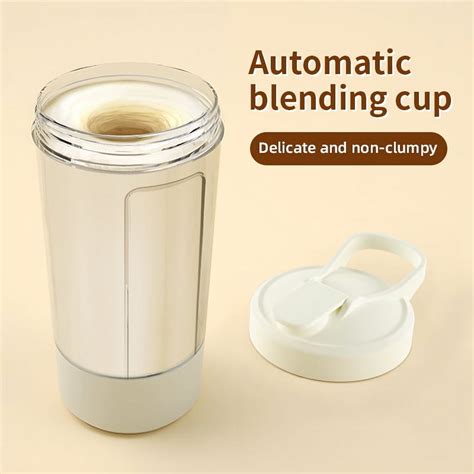 White Usb Auto Mixing Mug With 500mah Battery Perfect For Coffee