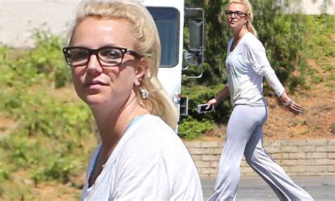Britney Spears Wears Figure Hugging Tracksuit Pants Which Hug Her Every