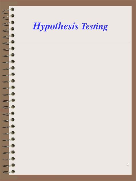 PPT Hypothesis Testing PowerPoint Presentation Free Download ID