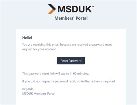 Password Reset Msduk