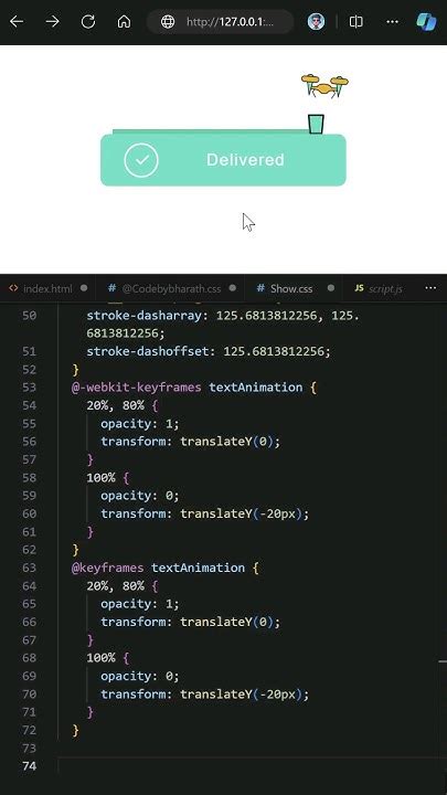 Day 038 🤯 Micro Css Checkout Button Animation Coding Webdevelopment Frontend Html Css