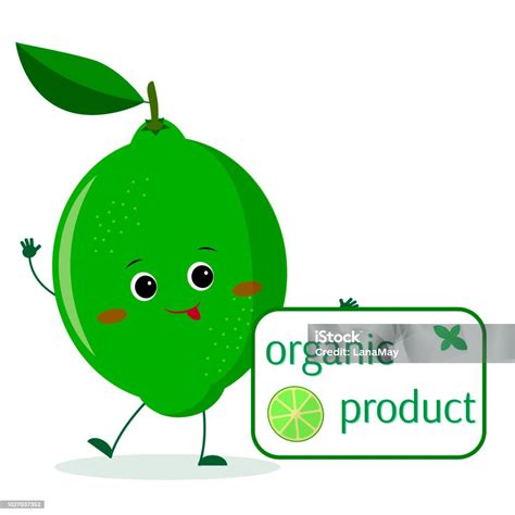 귀여운 라임 만화 캐릭터 유기농 식품의 접시를 보유 하고있다 건강한 생활방식에 대한 스톡 벡터 아트 및 기타 이미지 건강한 생활방식 건강한 식생활 과일 Istock