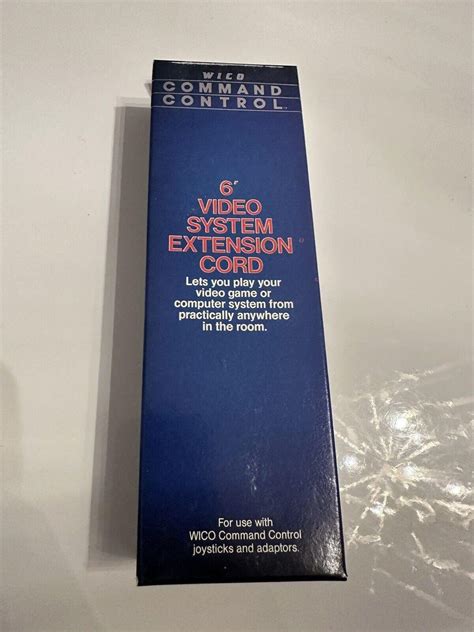 Vintage Wico Command Control 6 Video System Extension Cord New In Box Vintage Wico Command Control 6 Video System Extension Cord New In Box