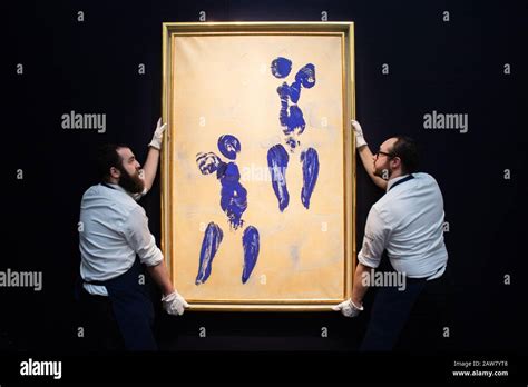 London Uk 7 February 2020 Yves Klein Untitled Anthropometry Ant