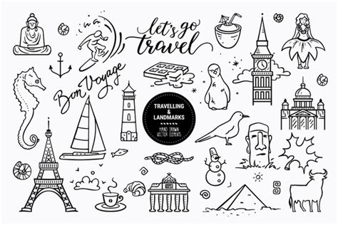 World Travel Clip Art Black And White