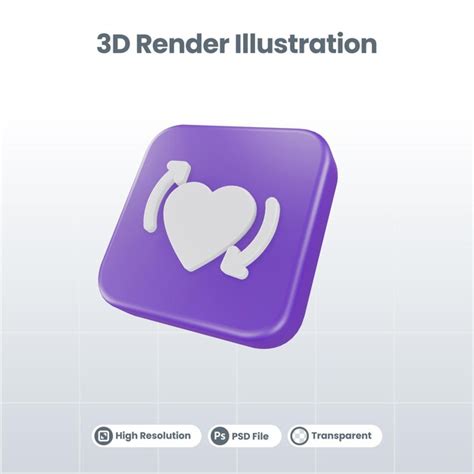 Premium Psd 3d Render Valentine With Love Icon For Ui Ux Web Mobile App Social Media Promotion