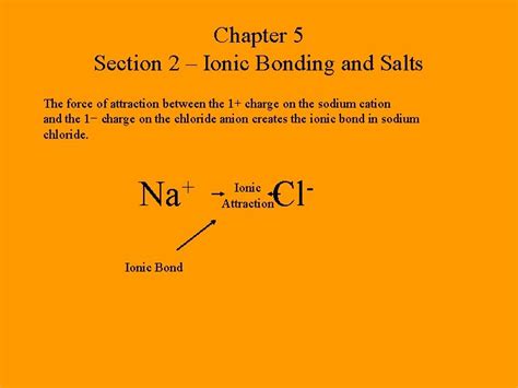 Chapter 5 Section 2 Ionic Bonding And Salts