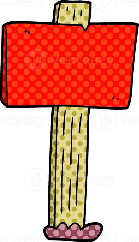 Cartoon Doodle Sign Post 44997784 Png