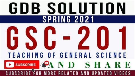Gsc201 Gdb Solution Spring 2021 Gsc201 Teaching Of General Science