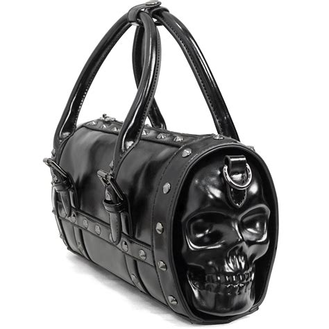 Black Skull Rectangular Handbag By Devil Fashion • The Dark Store™