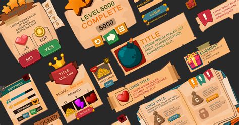 casual ui game asset pack 2d gui unity asset store