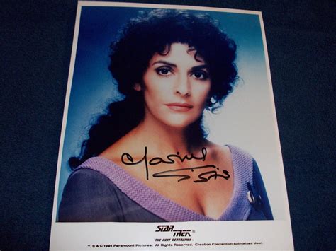 Marina Sirtis As Stng Deanna Troi Autographed 8x10 Color Photo