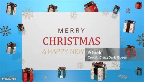 현실적인 명절 선물 상자가 있는 배경 크리스마스 선물 휴일 깜짝 선물 배너 웹 포스터 전단지 세련된 브로셔 인사말 카드 3d 렌더링 공중 부양에 대한 스톡 사진 및 기타