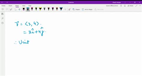 SOLVED In Exercises find the given vector Unit vector ev where 𝐯
