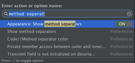 Android Studio Methods Separator Stack Overflow