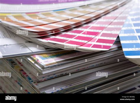 Color Charts And Printing Samples Stock Photo Alamy