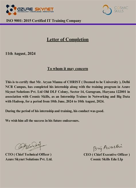 Aryan Manna On Linkedin Internship Networking Bigdata Hadoop Data