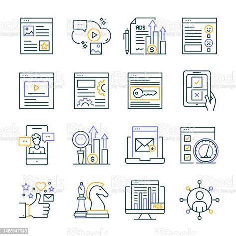인바운드 마케팅 라인 아이콘 편집 가능한 획 피드백 마케팅 판매 광고 소셜 미디어 마케팅 검색 엔진에 대한 스톡 벡터 아트 및 기타 이미지 Istock