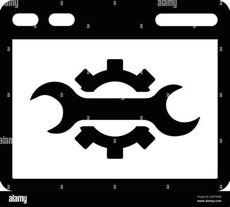 Setting Webpage Icon Simple Editable Vector Eps File Stock Vector