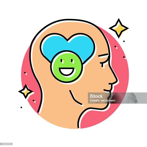 Ilustración De Bienestar Emocional Salud Mental Icono De Color