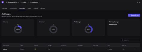 Synadia Cloud Jetstream Management