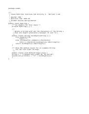 MyString Java Package Exam1 Clase MyString Exercise Lab