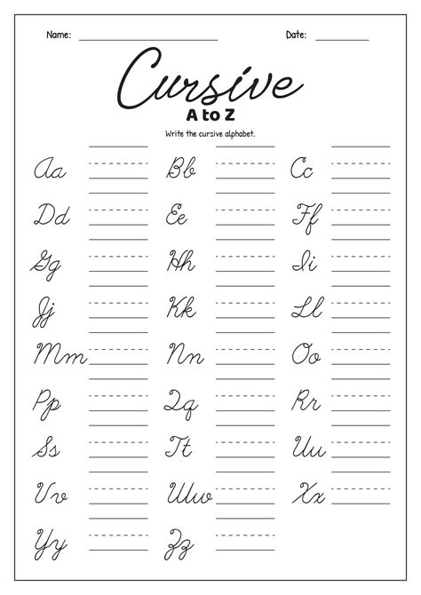 Cursive Writing Worksheets For Rd Grade Free Pdf At Worksheets Library