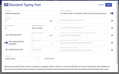Configuring Typingtest Pro To Hide Pass Fail Status For Test Takers Typingtest Pro