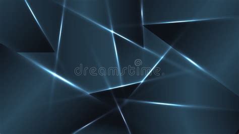 Abstract Blue Triangle Overlapping Layer With Lighting Effect On Background Stock Vector