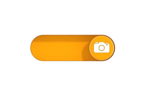 Premium Photo Yellow Toggle Switch Slider With Photo Camera Icon 3d Rendering