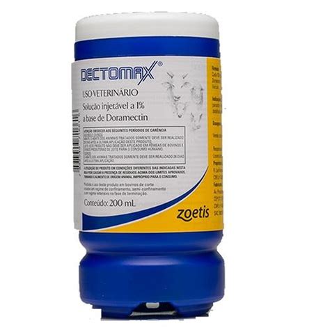Dectomax Zoetis Antiparasita Injetável Doramectina 200 Ml 1 Unidade