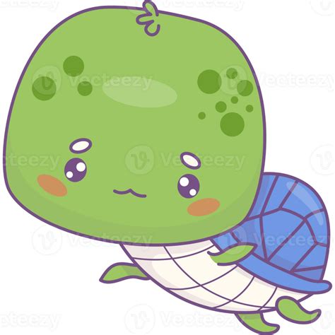 Cute Floating Turtle 47430038 Png