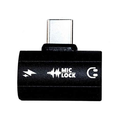 Mic Lock Usb C Soundpass With Secure Charger Black Mic Lock