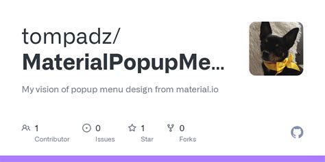 github tompadz materialpopupmenu my vision of popup menu design from