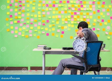 Businessman With Many Conflicting Priorities In Time Management Stock Image Image Of Boss