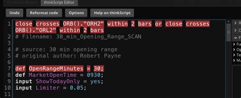 Opening Range Breakout Orb Scanner For Thinkorswim Usethinkscript