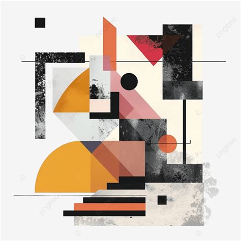 추상적 기하학적 잔혹행위 도형 및 모양 바우하우스 복고풍 디자인 그루비 아치 액자 Png 일러스트 및 이미지 에 대한 무료