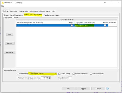 Extracting Missing Value Count From Statistics Node Knime Analytics