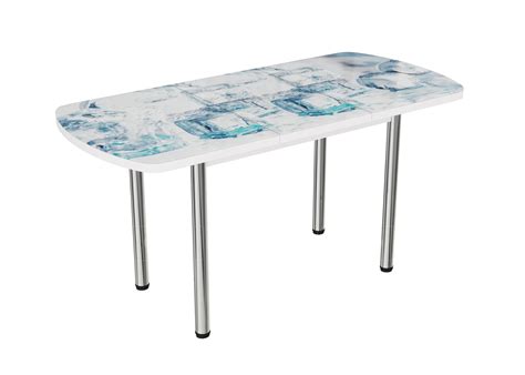 Стол раздвижной стеклянный с фотопечатью Кубики льда 150х70 см