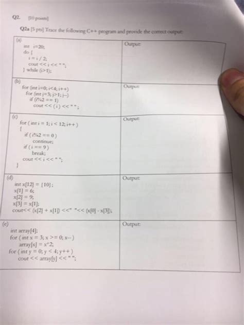 Solved Int I 0 While I