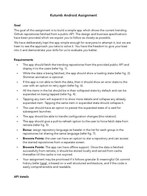 Kutumb Android Assignment L1 Pdf Mobile App Android Operating