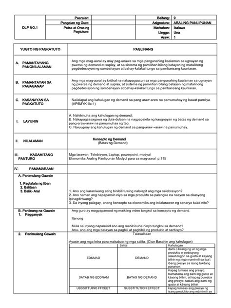 Dlp9 Week 1 Day 1 Pdf