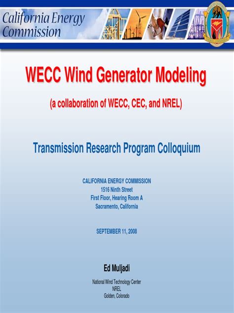 07 Wecc Wind Generator Modeling طاقة الرياح Pdf Wind Power