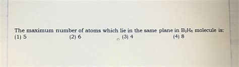 find the maximum number of atoms that lie in the same plane in pcl5
