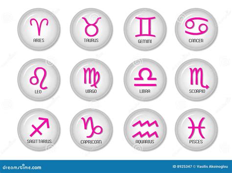 Zodiac Signs Stock Vector Illustration Of Astrological 8925347